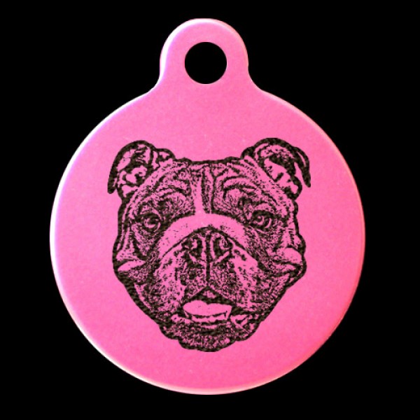 British Bulldog Engraved Tag | KokoPetArt